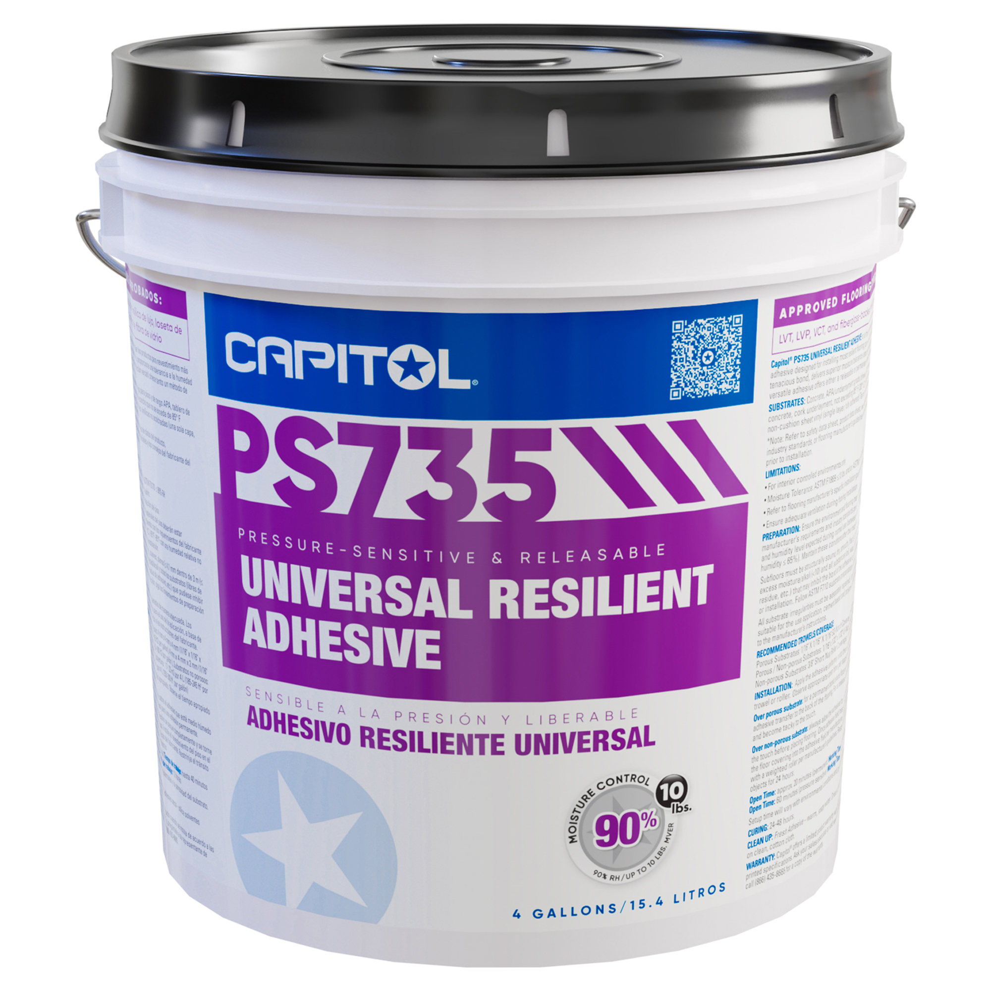 PS735 Universal Resilient Adhesive – 1 Gal. / 3.78 L Pail | Capitol ...